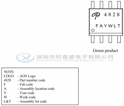 AO4828 AOS/万代 60V SOP-8 规格书下载 N沟道 晶体管 MOS管