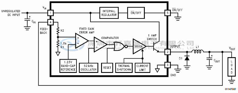 LM2575HVS-12 PDF资料 NS/国半 TO-236-5 简单开关1A降压型稳压器